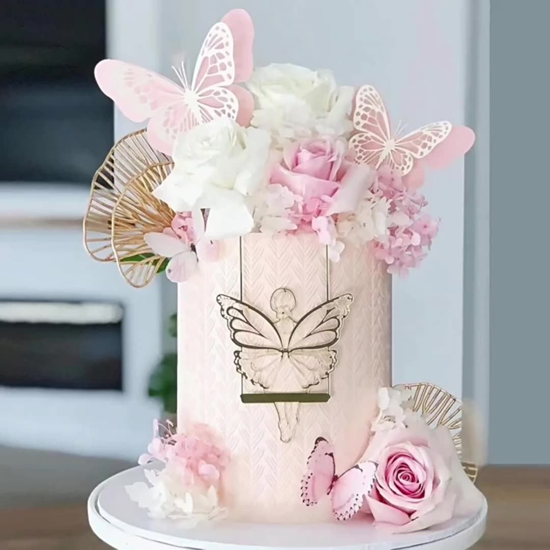 Laser Cut Happy Birthday Glitter Paper Cake Topper Cake Decoration For ...