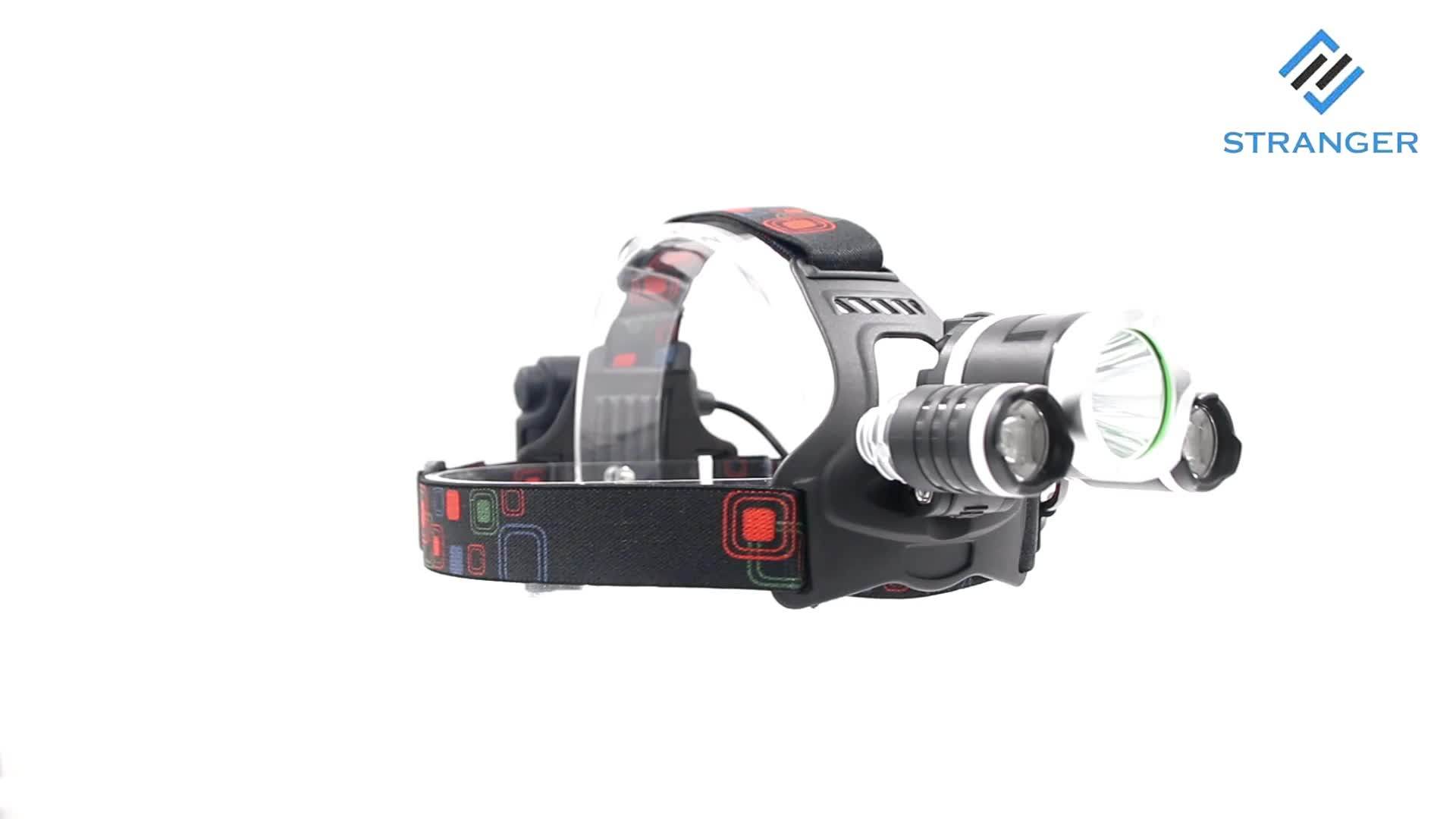 3 Led Outdoor Running Head Light High Power Headlamp Fishing Hunting ...