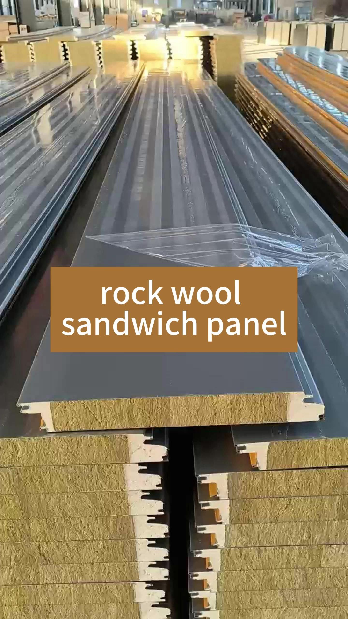 Thermal Insulation Sandwich Panels Wall Rock Wool Steel Siding For Wall ...