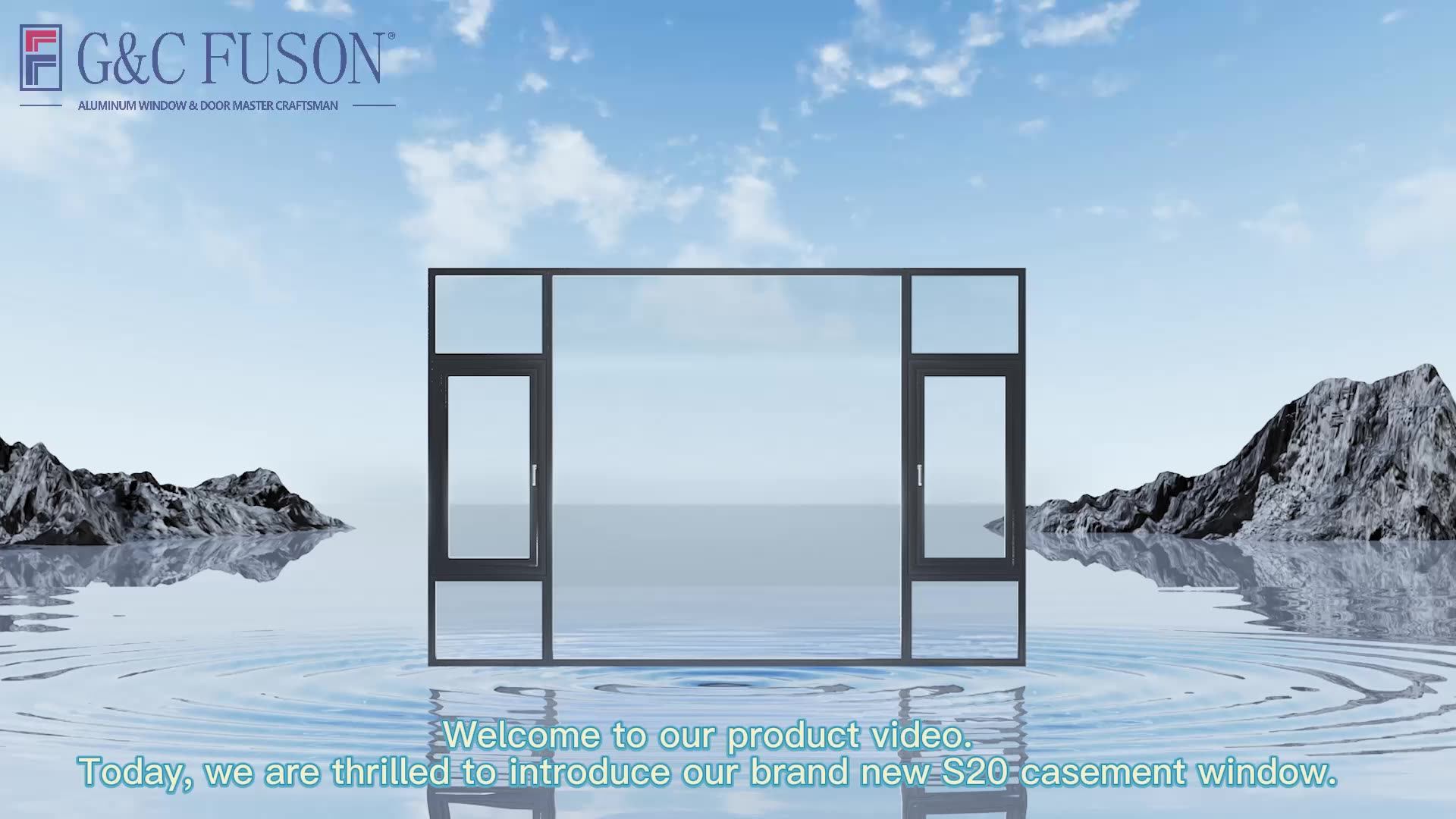 Fuson Thermal Break Aluminum Windows Double Glazing French Window ...