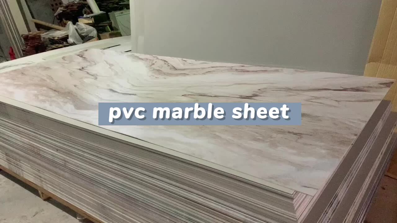 4mm Pvc Marble Sheet Glossy Placas Marmol Artificial Marmor Mable Pvc ...