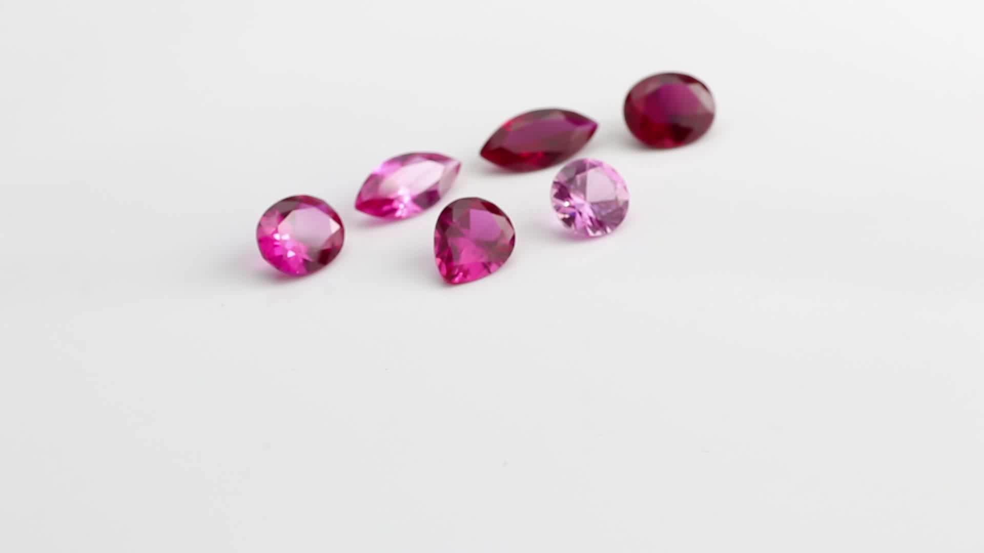 Top Machine Cut 1mm2mm3mm Melee Stone Synthetic Ruby Gemstone Corundum ...