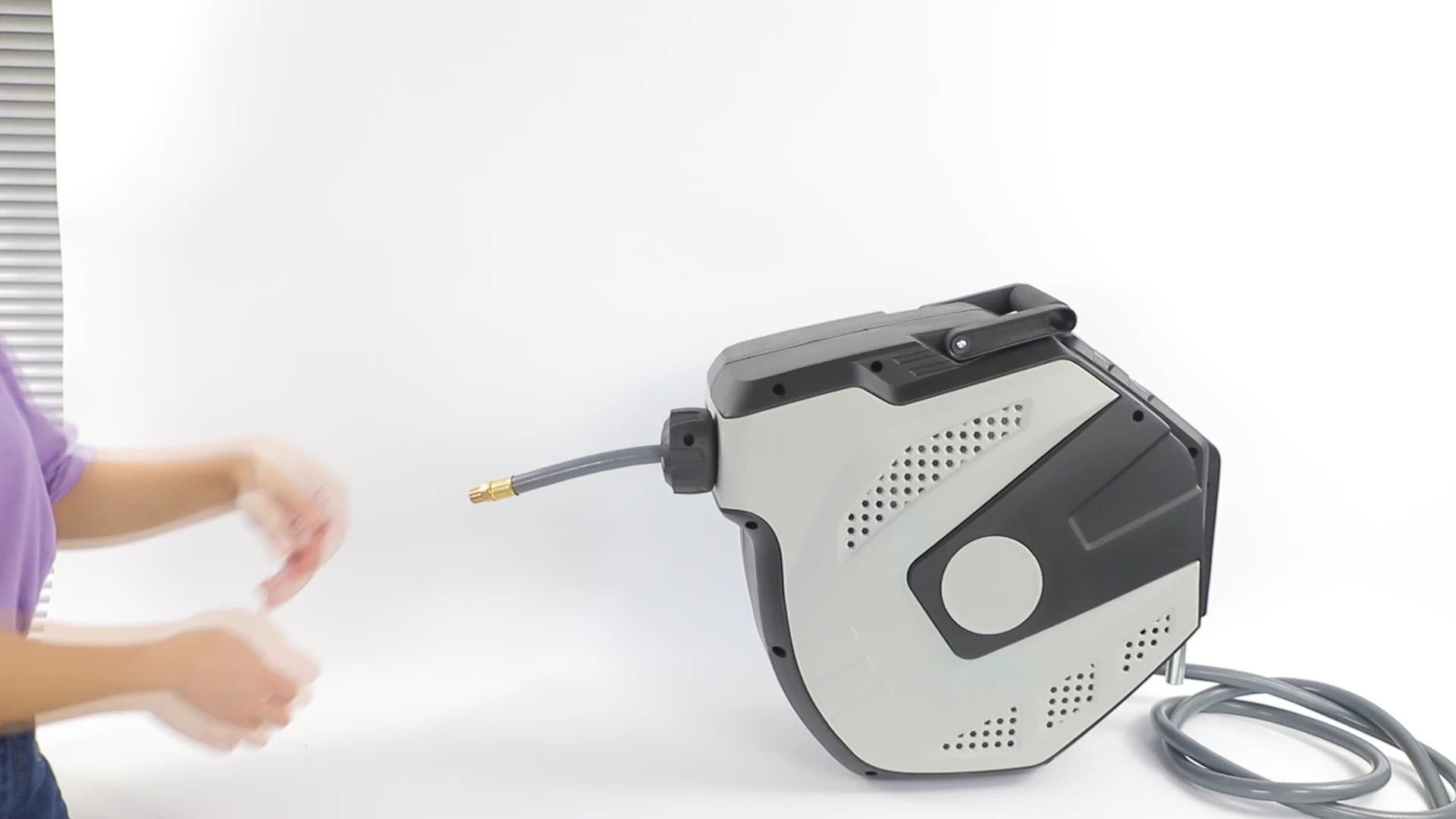 15m 3/8 Inch Retractable Pvc Pipe Compressed Air Hose Reel - Buy Pvc ...