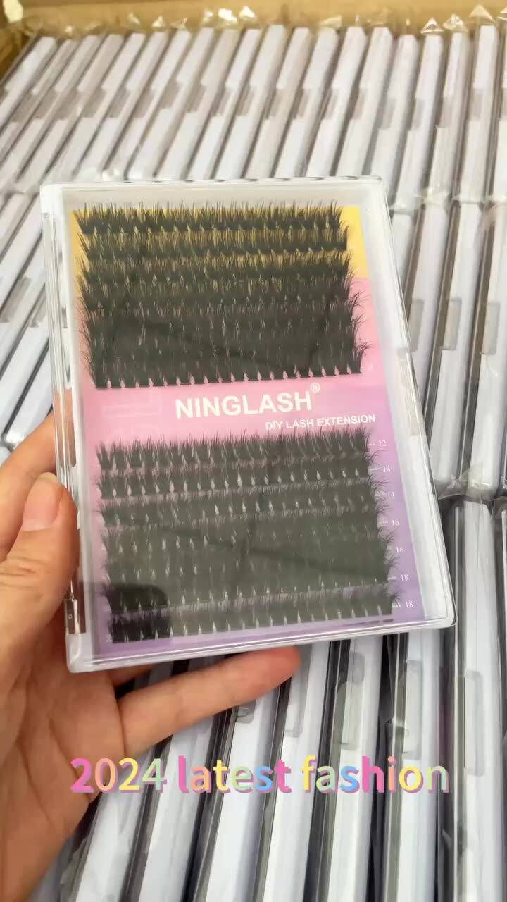 2024 200d Fluffy Lash Cluster Kit Thick Eyelash Individual Lash ...