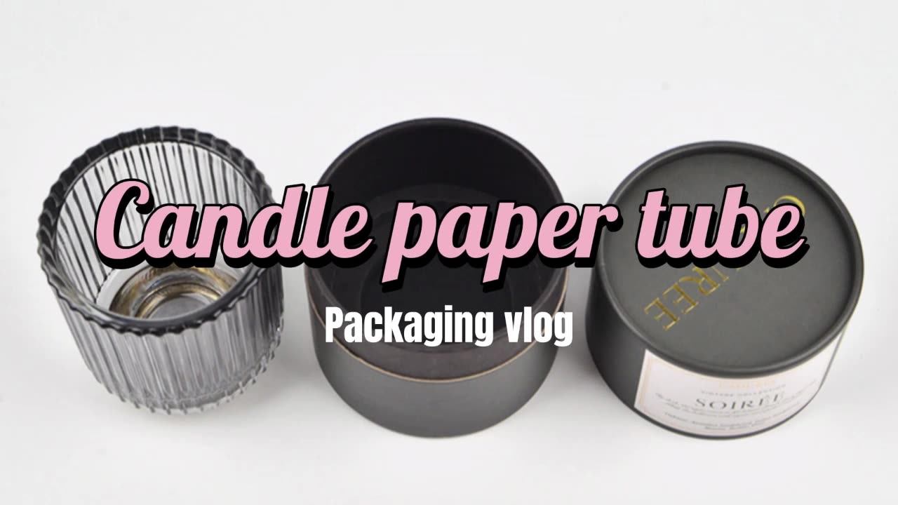 Biodegradable Kraft Cardboard Cylinder Paper Candle Tube Box Packaging ...