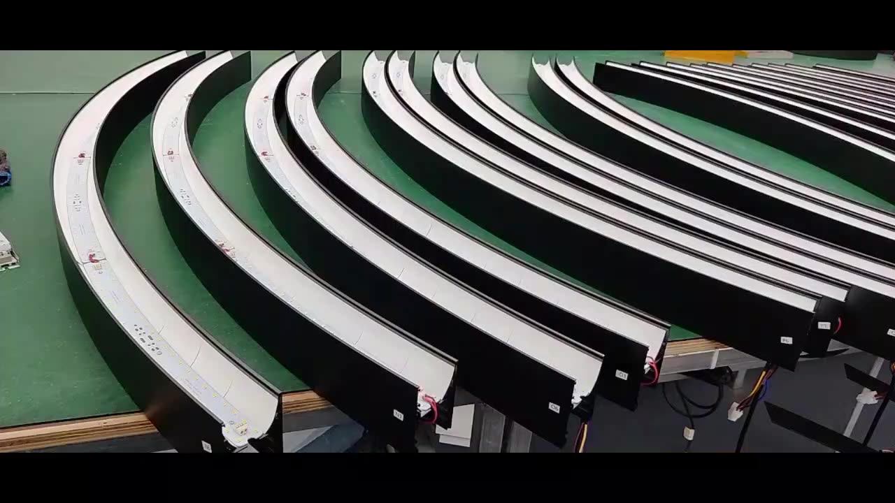 Curved Led Profile Circle Linear Light Customized Round Chandelier Led ...