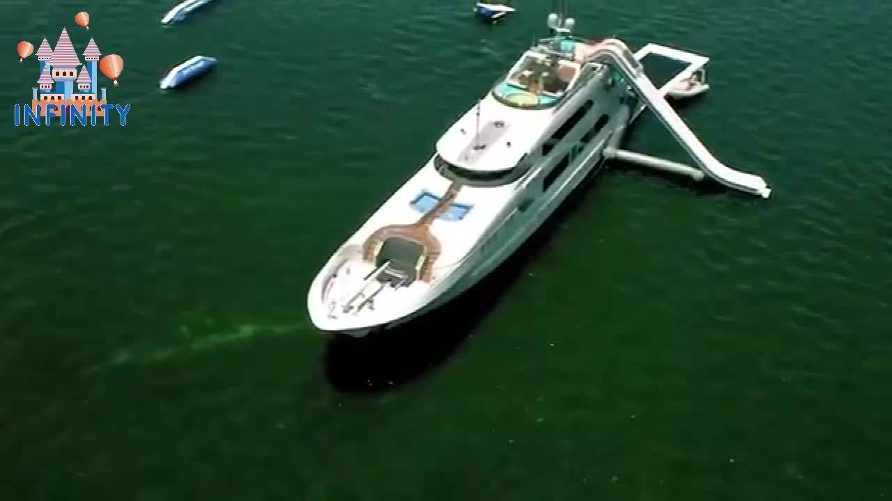 Inflatable Yacht Slide Freestyle Cruiser Floating Inflatable Dock Yacht ...