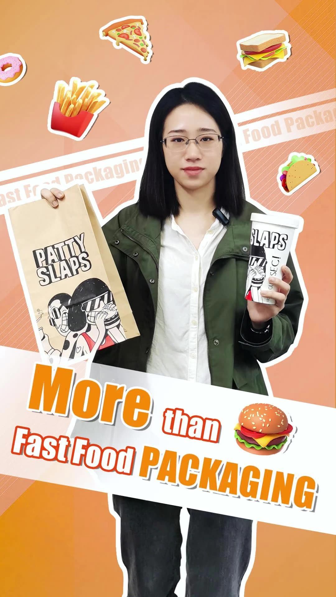 Custom Fast Food Packaging Burger Box Disposable Togo Fries Package ...