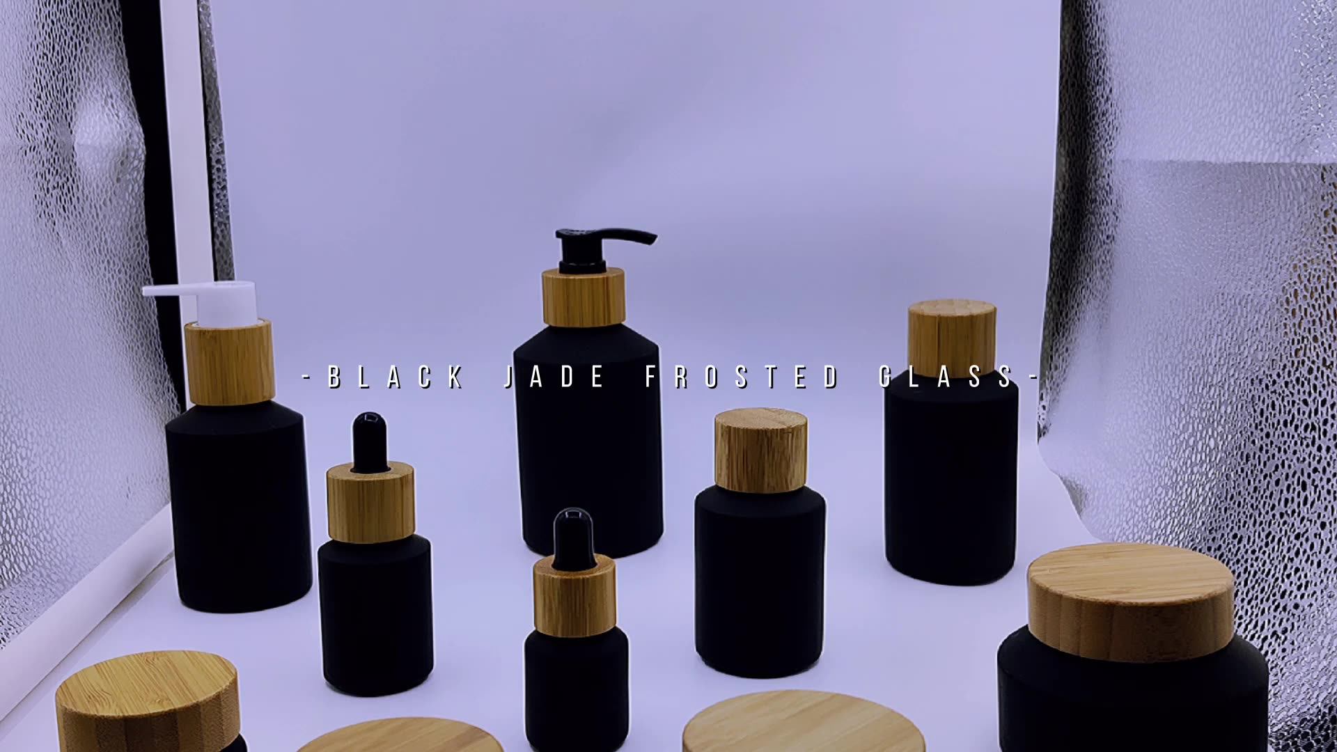 15g 30g 50g 100g Cosmetic Packaging Frosted Black Cream Glass Jar With ...