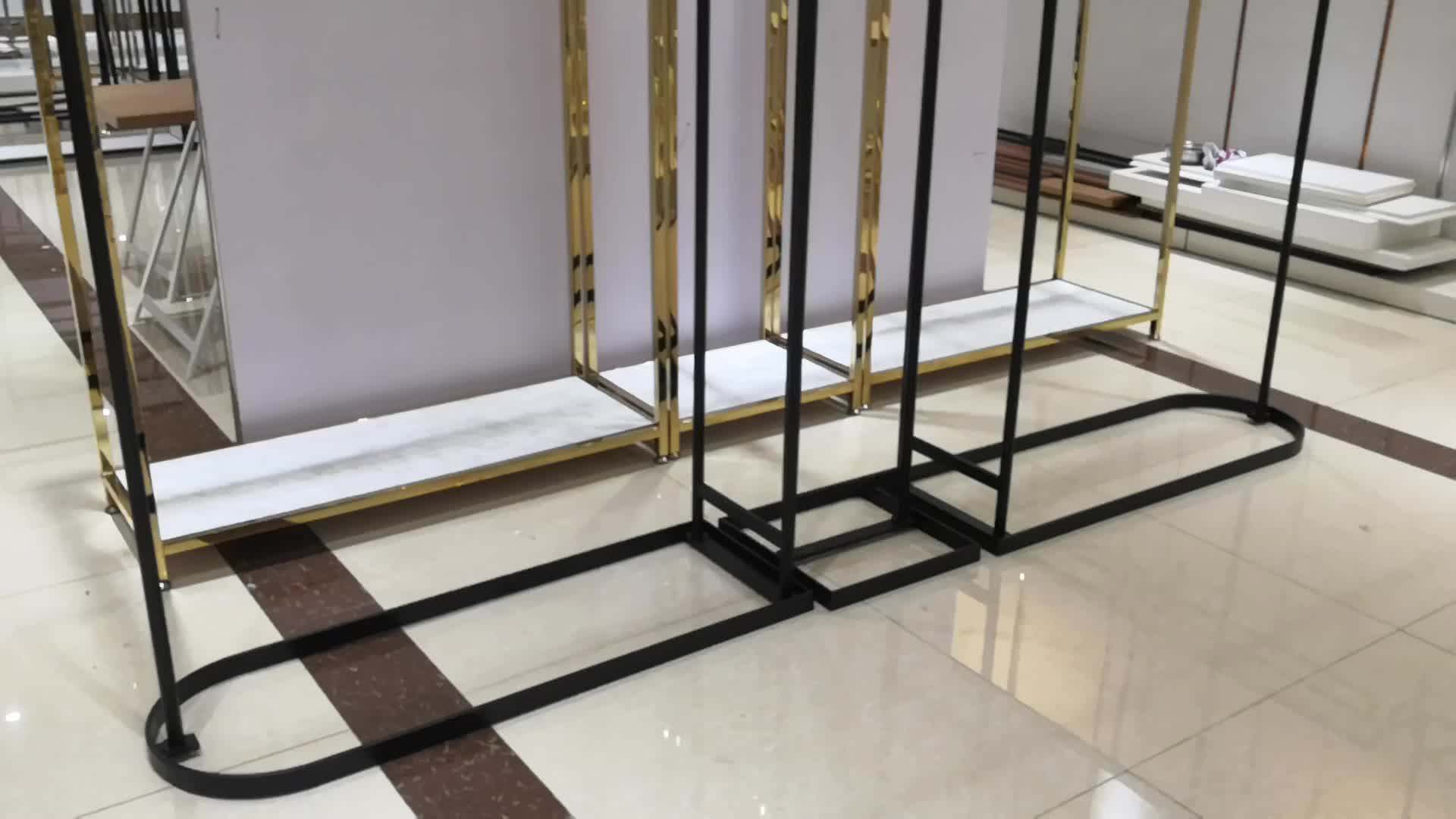 Black Retail Shop Fittings And Store Furniture Clothes Boutique Gold ...
