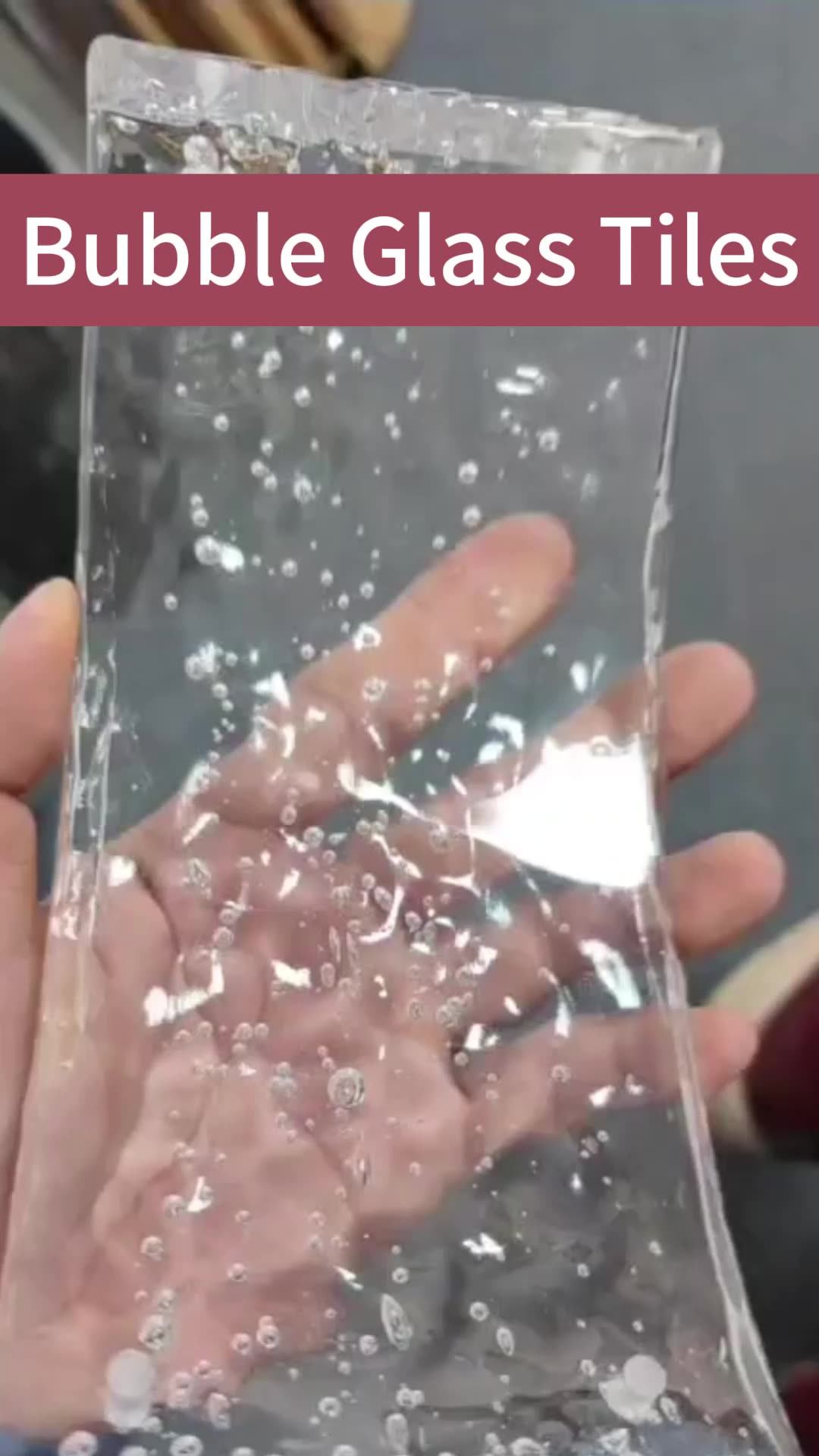 Classic Bubble Bending Glass Tiles Decorative Frosted Glass Tiles 200* ...