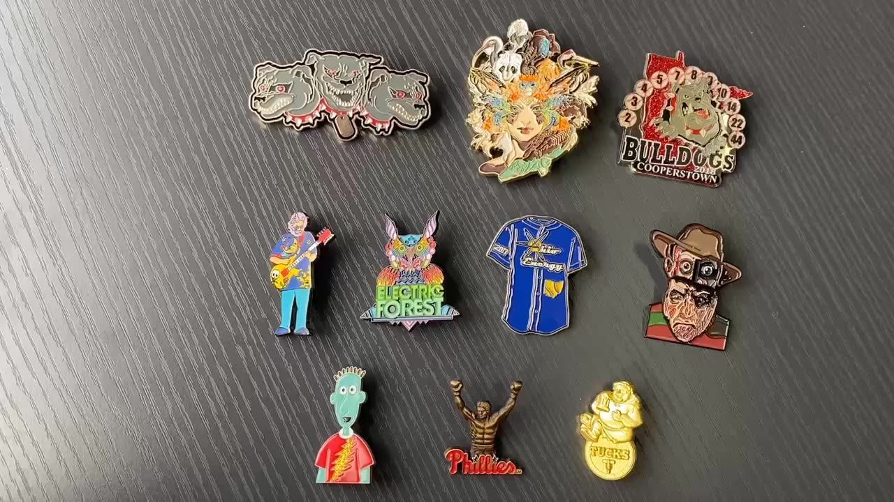 Free Logo Design Metal Pin Badge Manufacture Custom Anime Hard And Soft ...