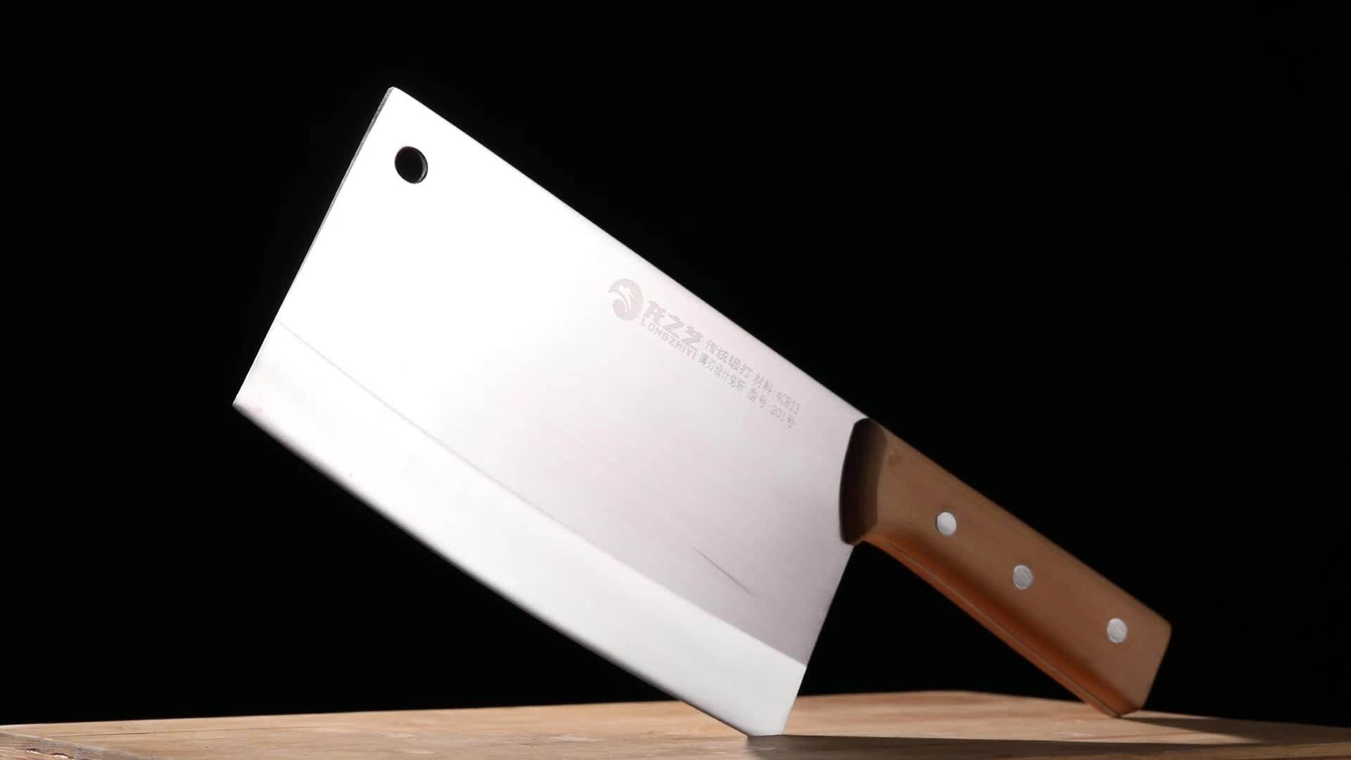 Forged Chinese Chef's Knife Pakka Wood Handle Kitchenware Meat Cleaver ...
