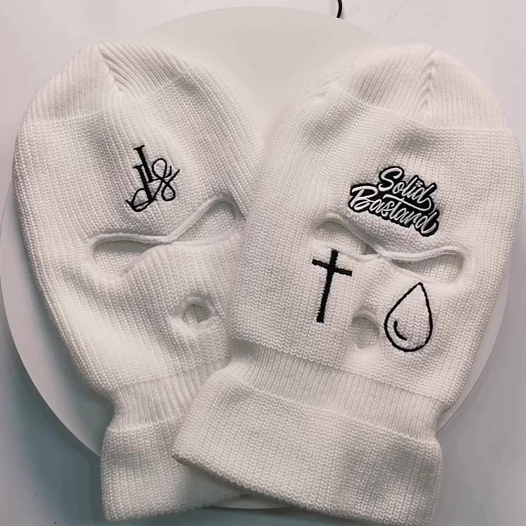 Wholesale Custom Logo Designers Knit Full Face Cover Skull Ski Mask 3 ...