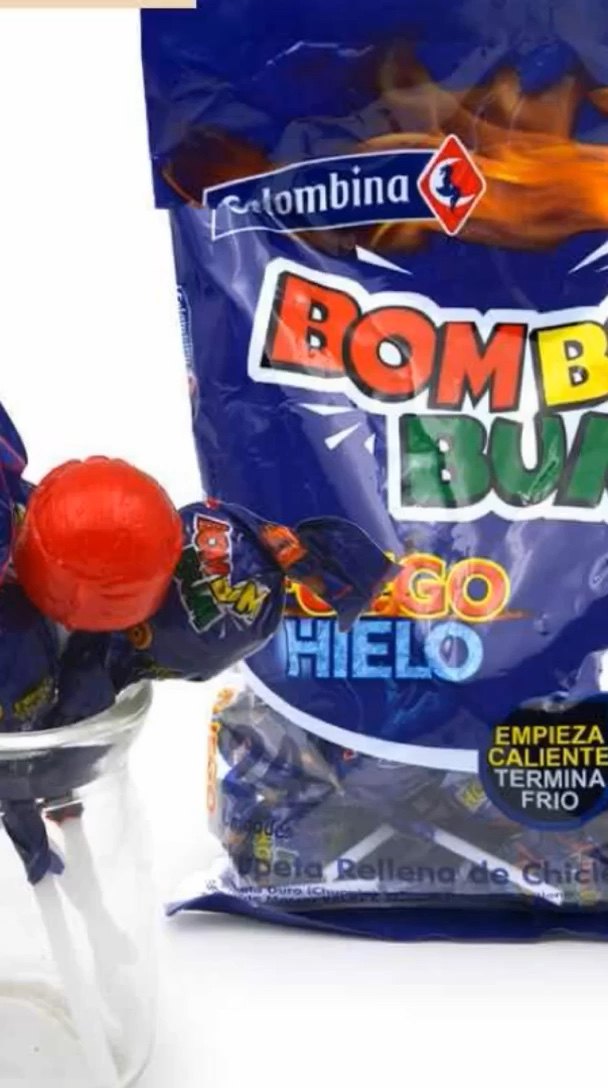 Big Bom Bom Strawberry Flavour Bubble Gum Filled Lollipop - Buy ...