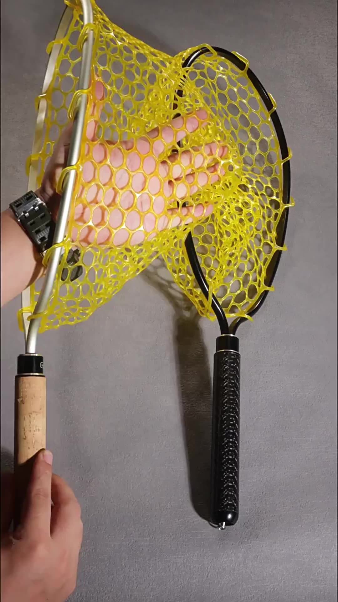 Weihe Landing Net With Carbon Handle Or Cork Handle Pvc Pesca Fishing ...