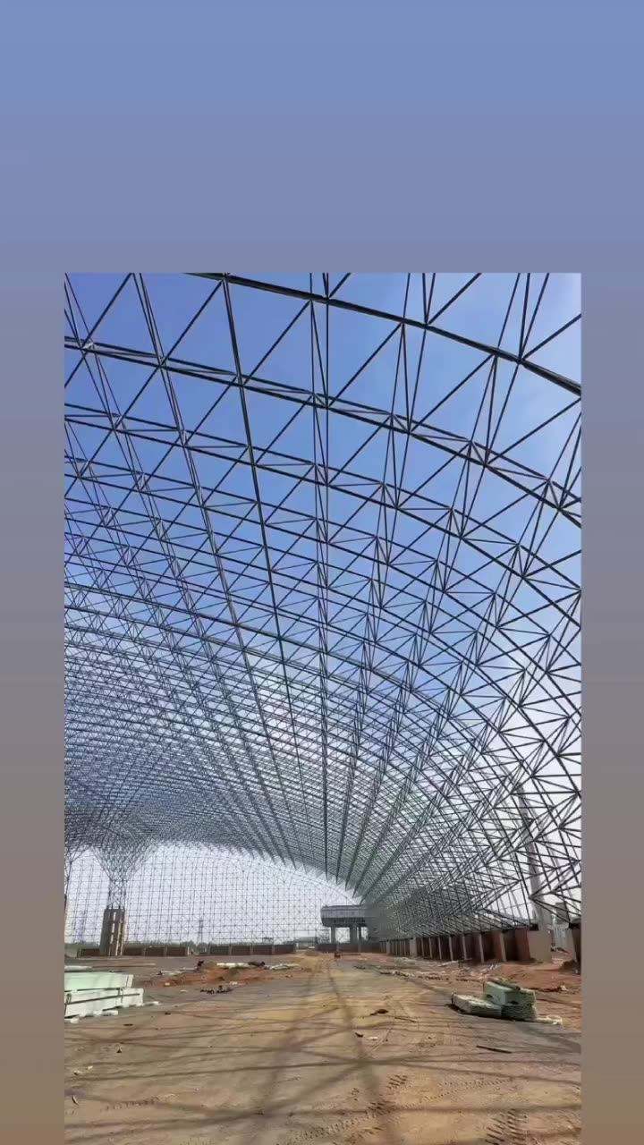 Prefab Steel Portal Truss Frame Roof Galvanized Steel Lattice Beam ...
