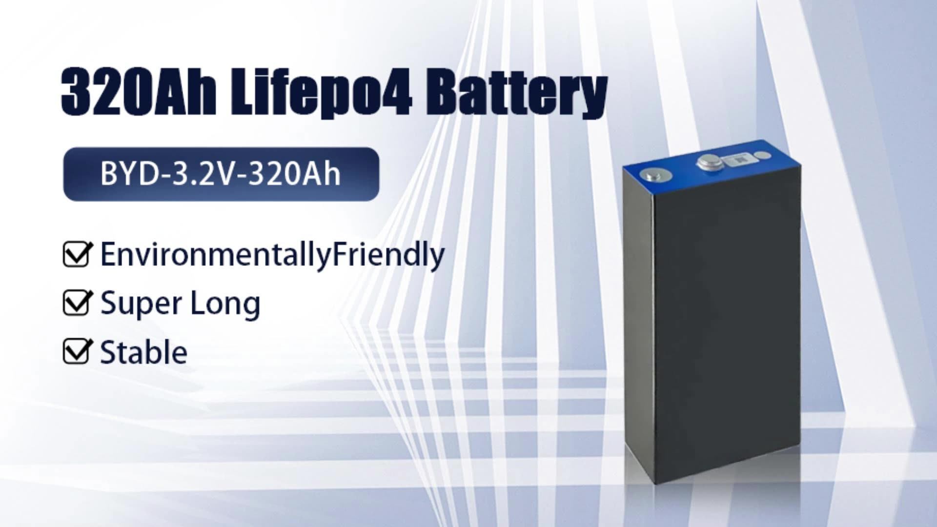 Byd Lifepo4 Cell 3.2v 320ah Lithium-ion Battery Power Solar Energy ...