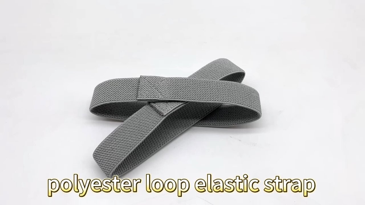 Custom 2cm*13cm Strong Stretchy Twill Polyester Sewn Elastic Loop Strap ...