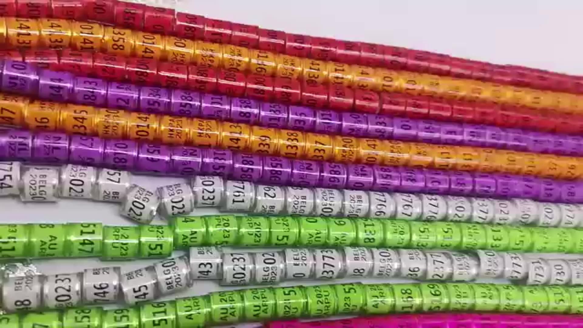 Custom Carrier Homing Racing Pigeon Foot Bands Chip Pigeon Rings With ...