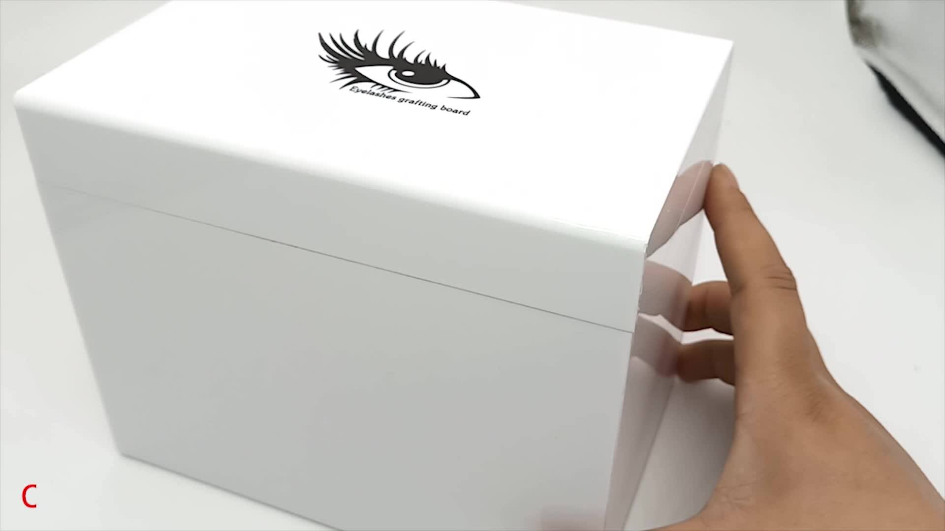 New Style White False Eyelash Extension Storage Organizer Box Acrylic ...