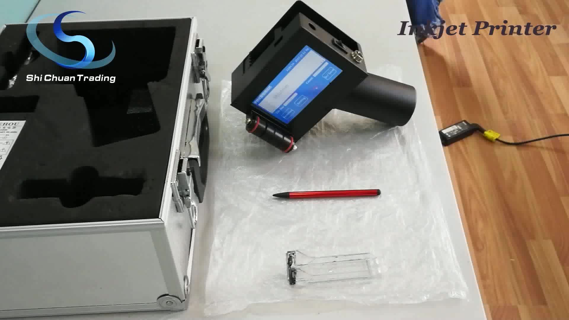 Barcode Hand Held Inkjet Printer Automatic Date Code Plastic Printing ...