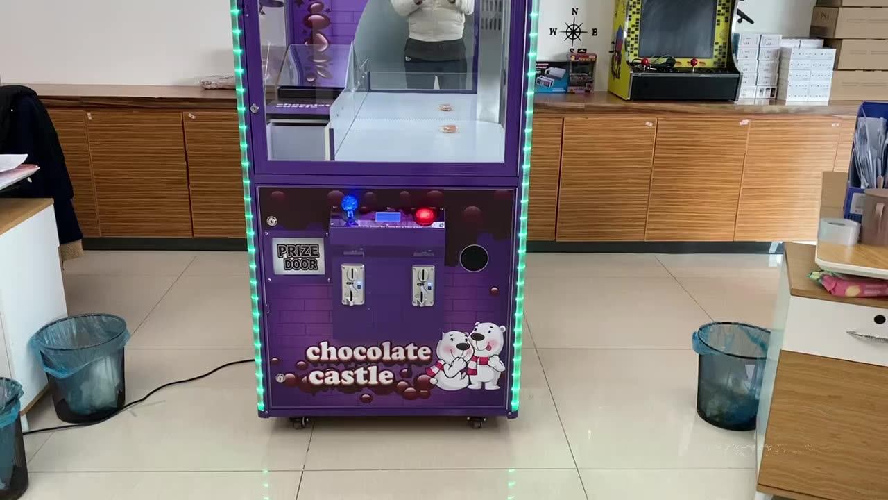 Arcade Chocolate Castle Candy Toy Claw Crane Vending Game Machine Catch ...