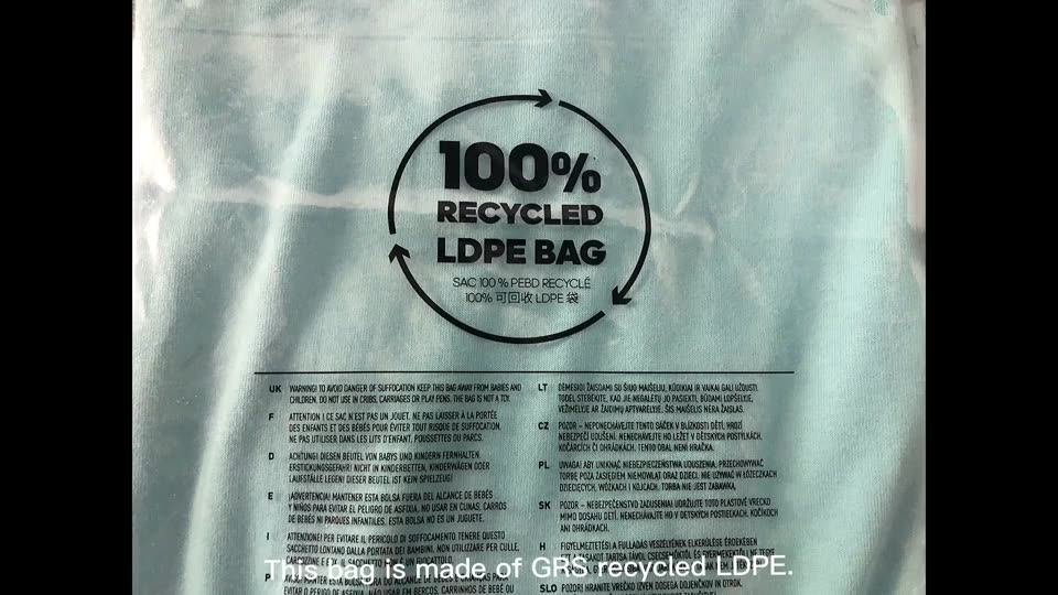 Custom Clear Plastic Grs Pcr Transparent 30% Pe Post Consumer 100% ...