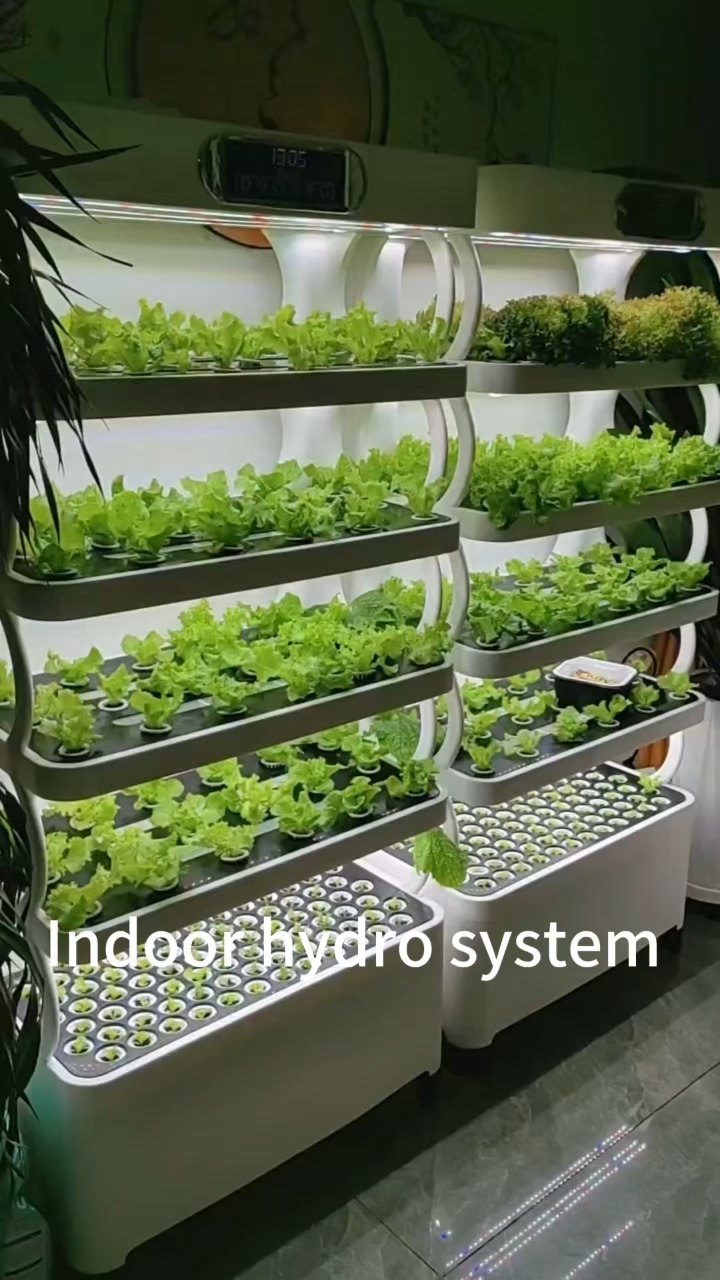 4 Pods Hydroponics Growing System Kit Indoor Garden With Led Grow Light ...