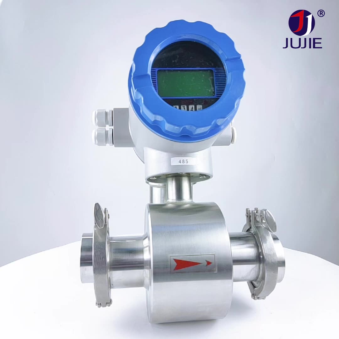 Milk Bear Seawater Electromagnetic Flowmeter Ptfe Lining 4-20ma Pulse Rs485 Output Flow Meter ...