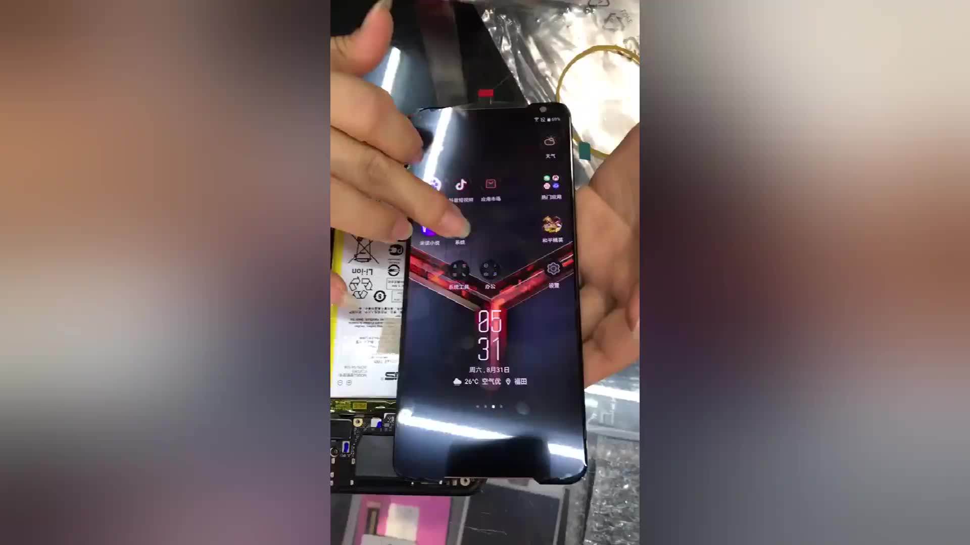 Pantalla Lcd Original Para Asus Rog 2,Con Marco,Amoled Panel Táctil ...