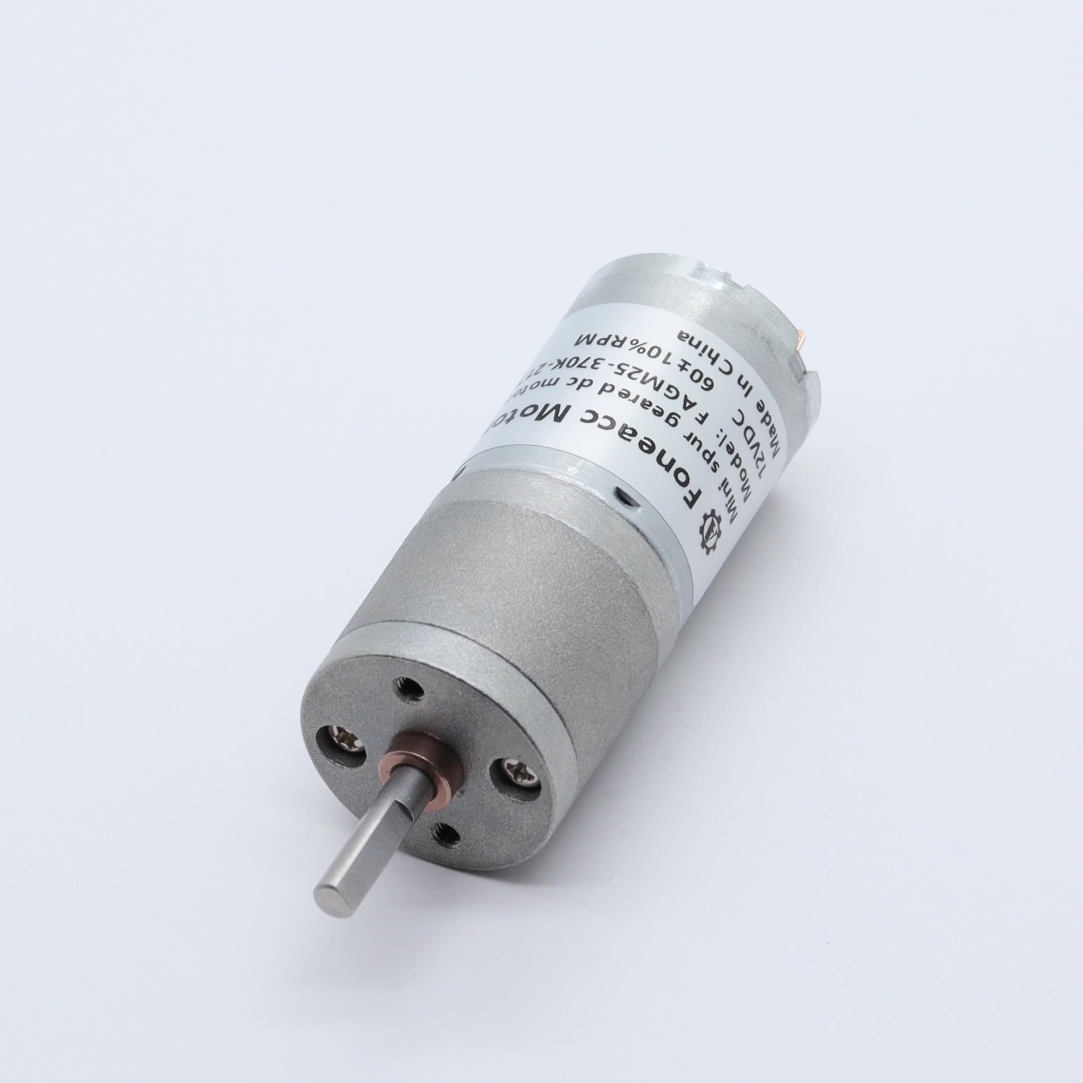 High Torque 4mm Long D Shaft Gm25 370 Small 25mm 6v 12v 24v 15w Dc 5 10 ...