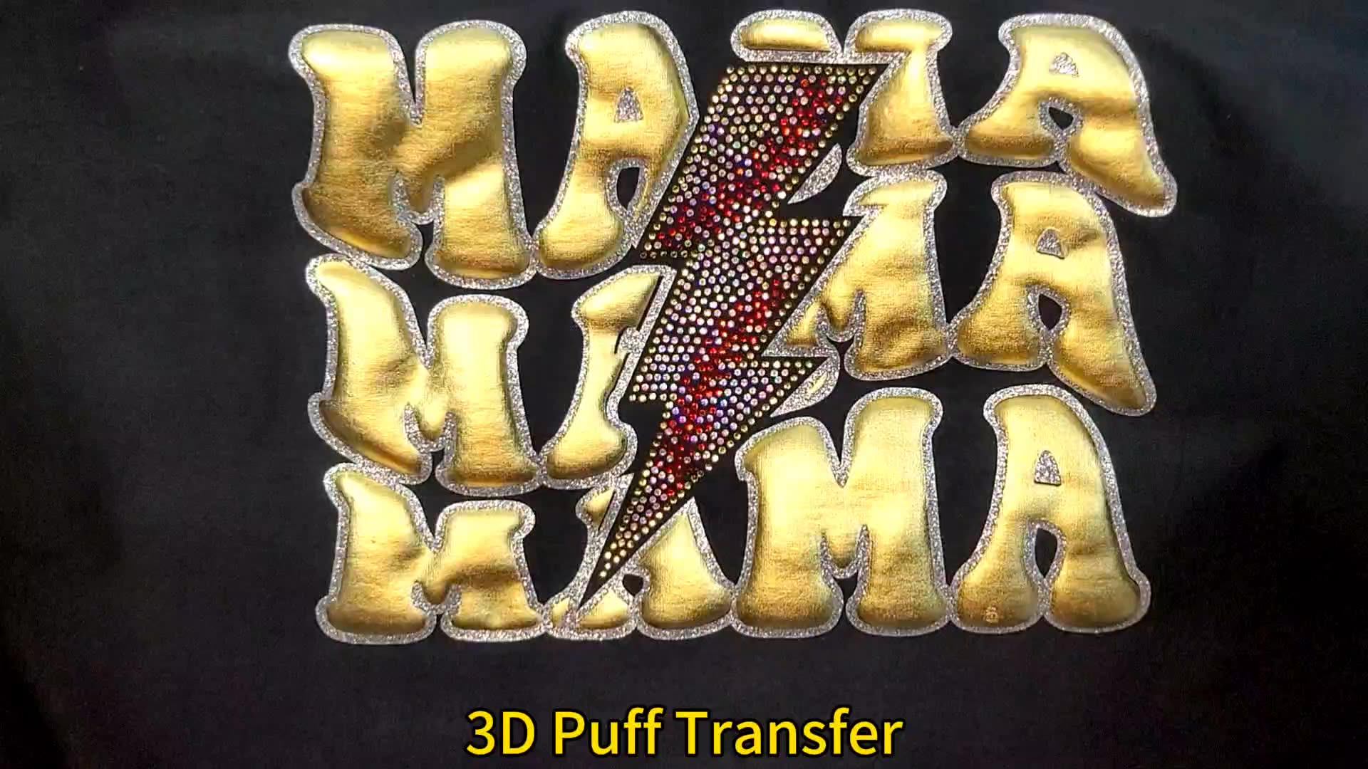 Custom 3d Puff Htv Press Ready Design Ht-puff Heat Transfer Viny Iron ...