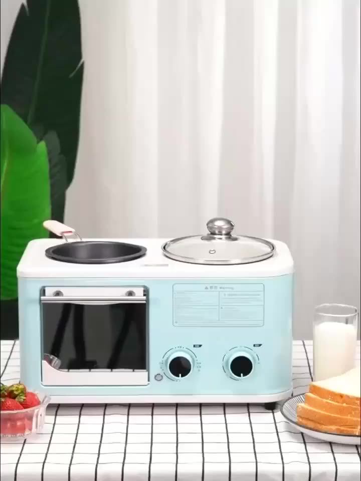 1200w Multi-function Electric Breakfast Station Roasting Frying Cooking ...