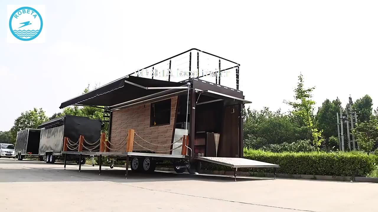 British Big Food Truck 2 Deck Double Decker Food Cart Two Story - Buy ...