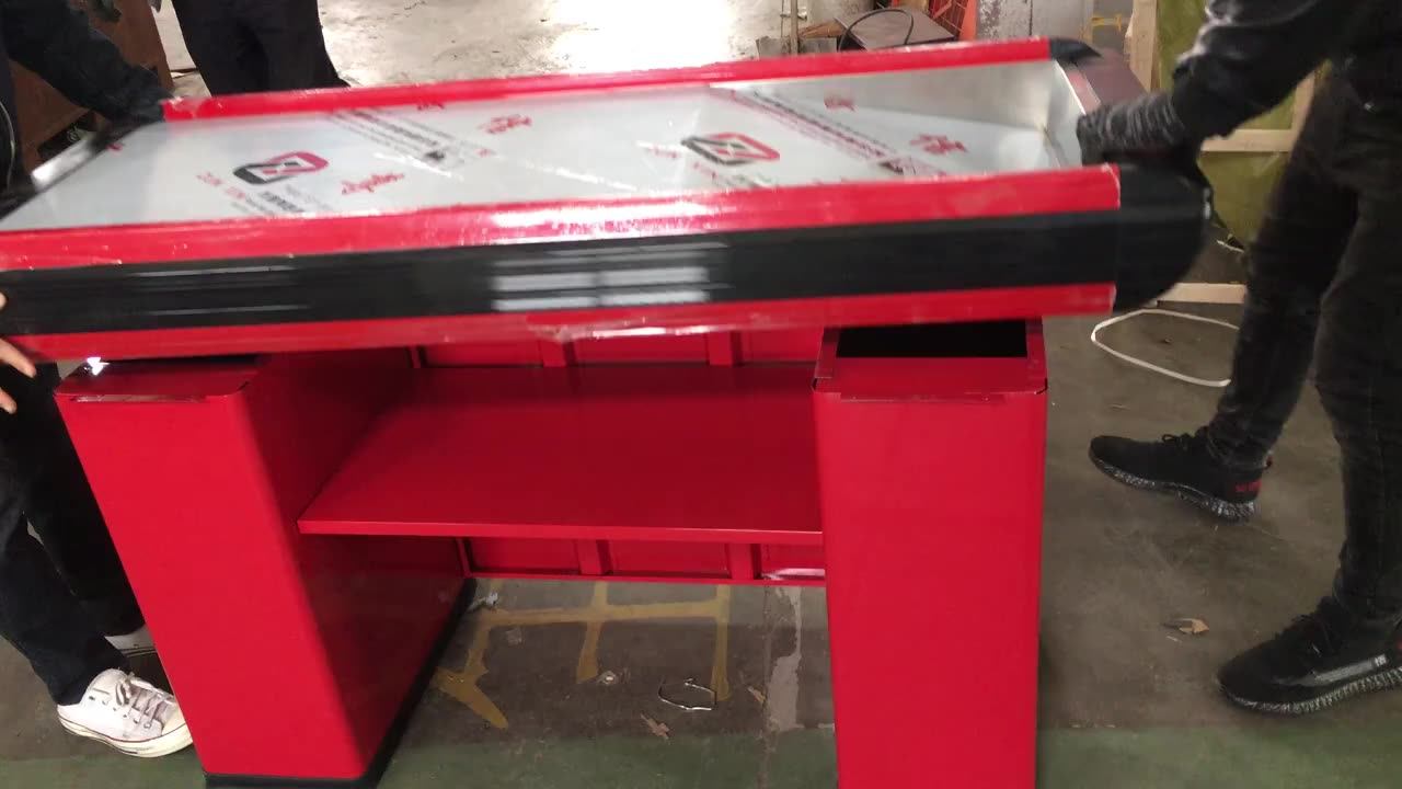 Pos Cash Table Supermarket Stainless Steel Cashier Register Customize ...