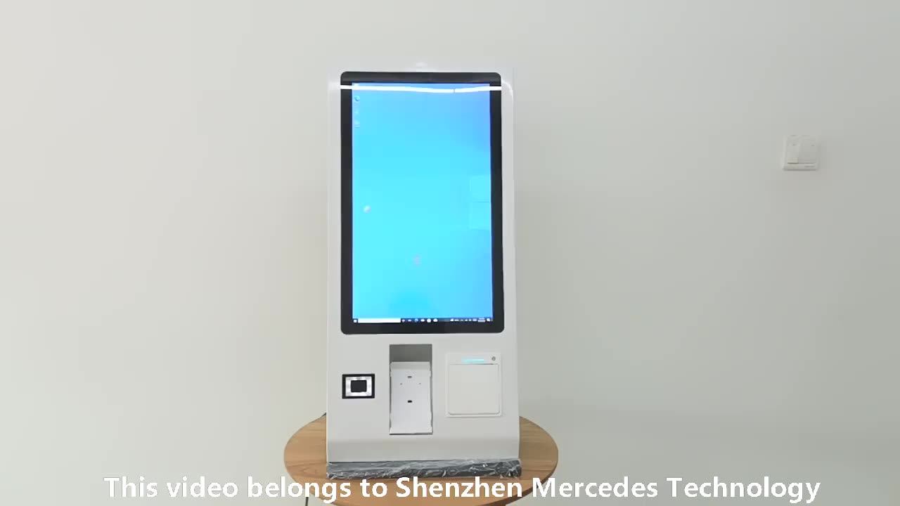 Desktop 15.6" 24 Inch Automatic Self Payment Machine Fast Food Ordering ...