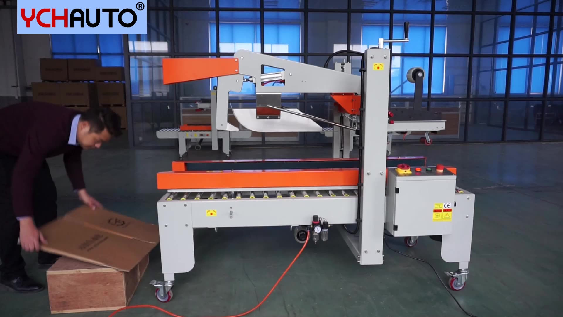 Carton Case Sealing Machine Auto Flap Folding Top Side Carton Sealer Carton Box Sealer - Buy ...