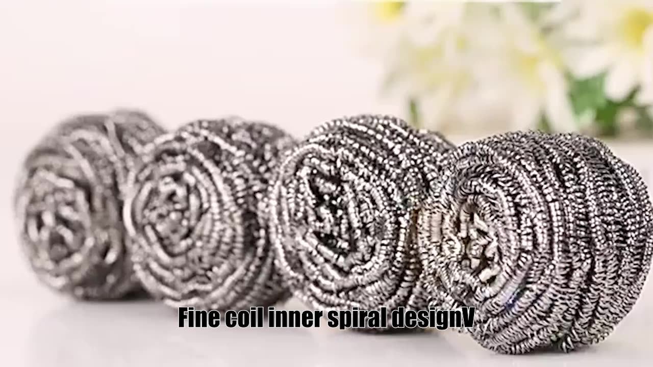 Metal Kitchen Scrubbing Sponges Dishwashing Scouring Pads Stainless ...