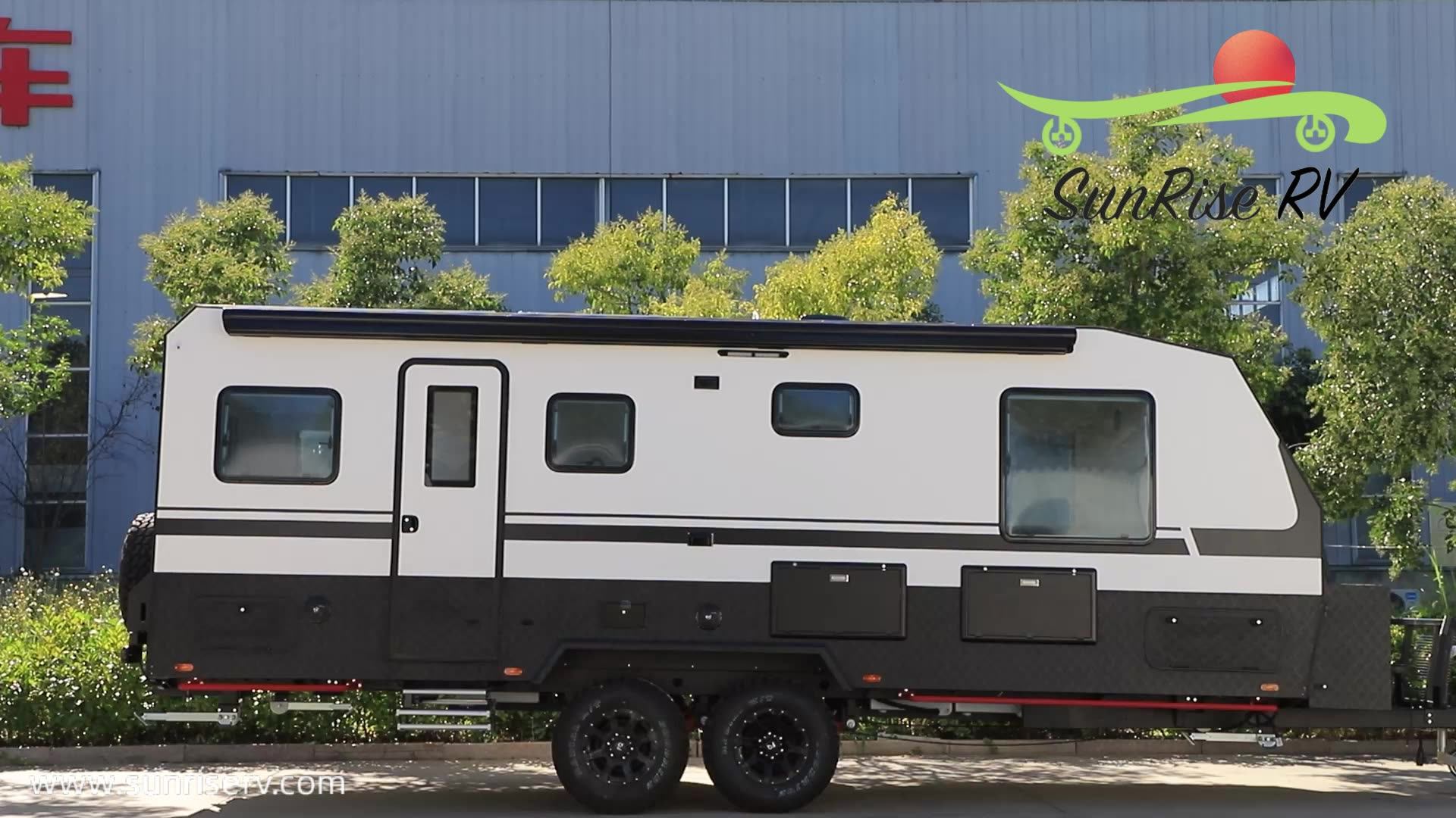 Sunrise Rv Camper Factory Aluminum 21ft Family Caravans Hybrid Campers ...