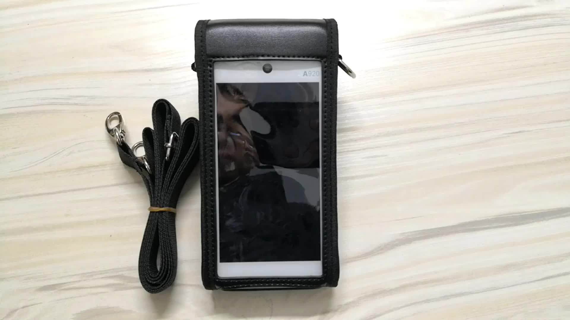 Pu Carry Case Leather Bag For Pax A920 Handheld Mobile Pos Terminal ...