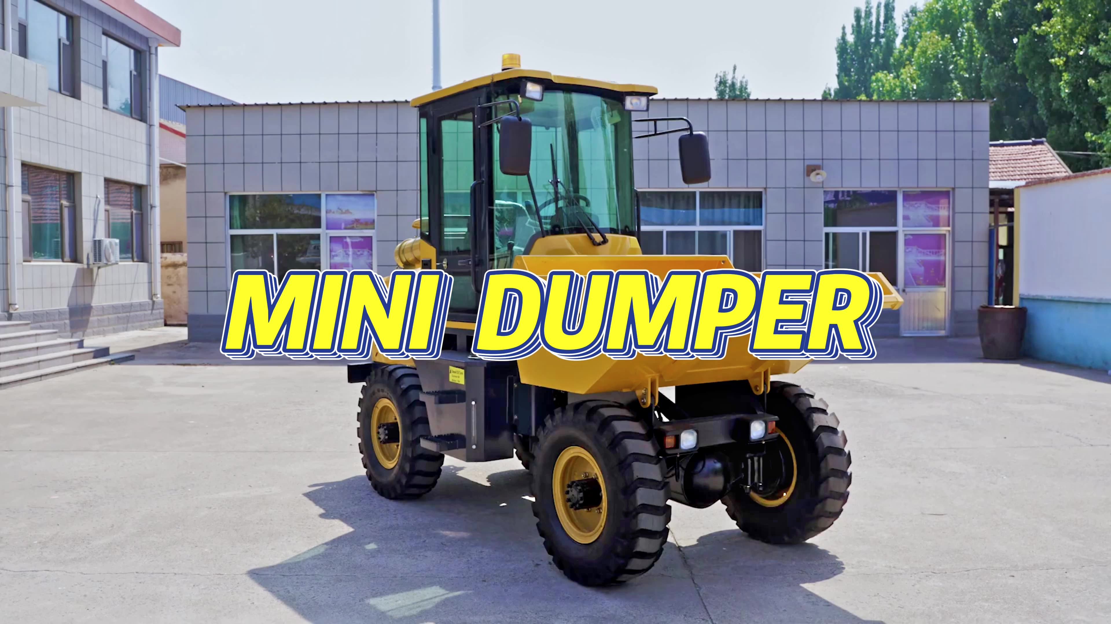 Hot Sale 500kg 1000kg 2t Electric Mini Diesel 4x4 Loader Dumper Small ...