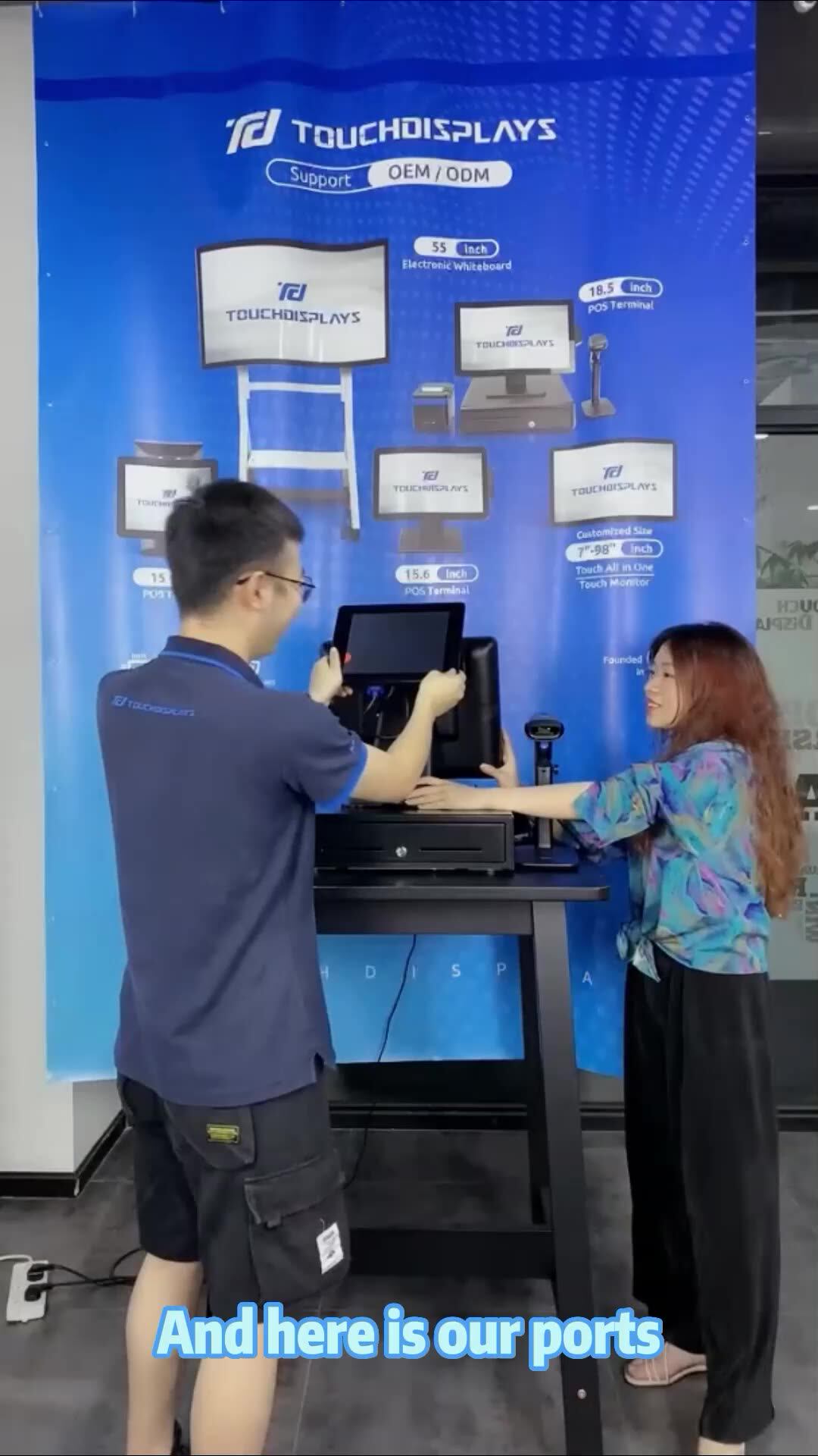 Touchdisplays 15 Inch Restaurant Dual Screen Offline Swipe Card ...