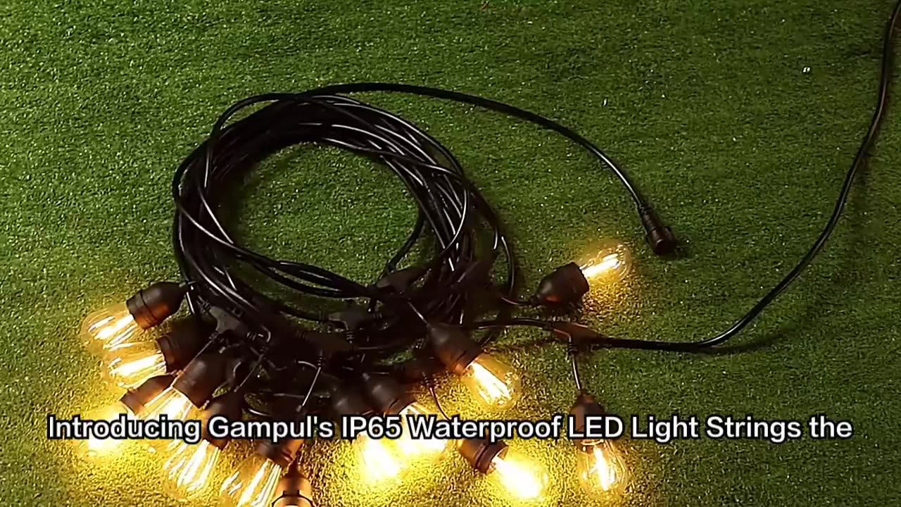 Waterproof Outdoor String Lights With Ip65 Led Warm Light String ...