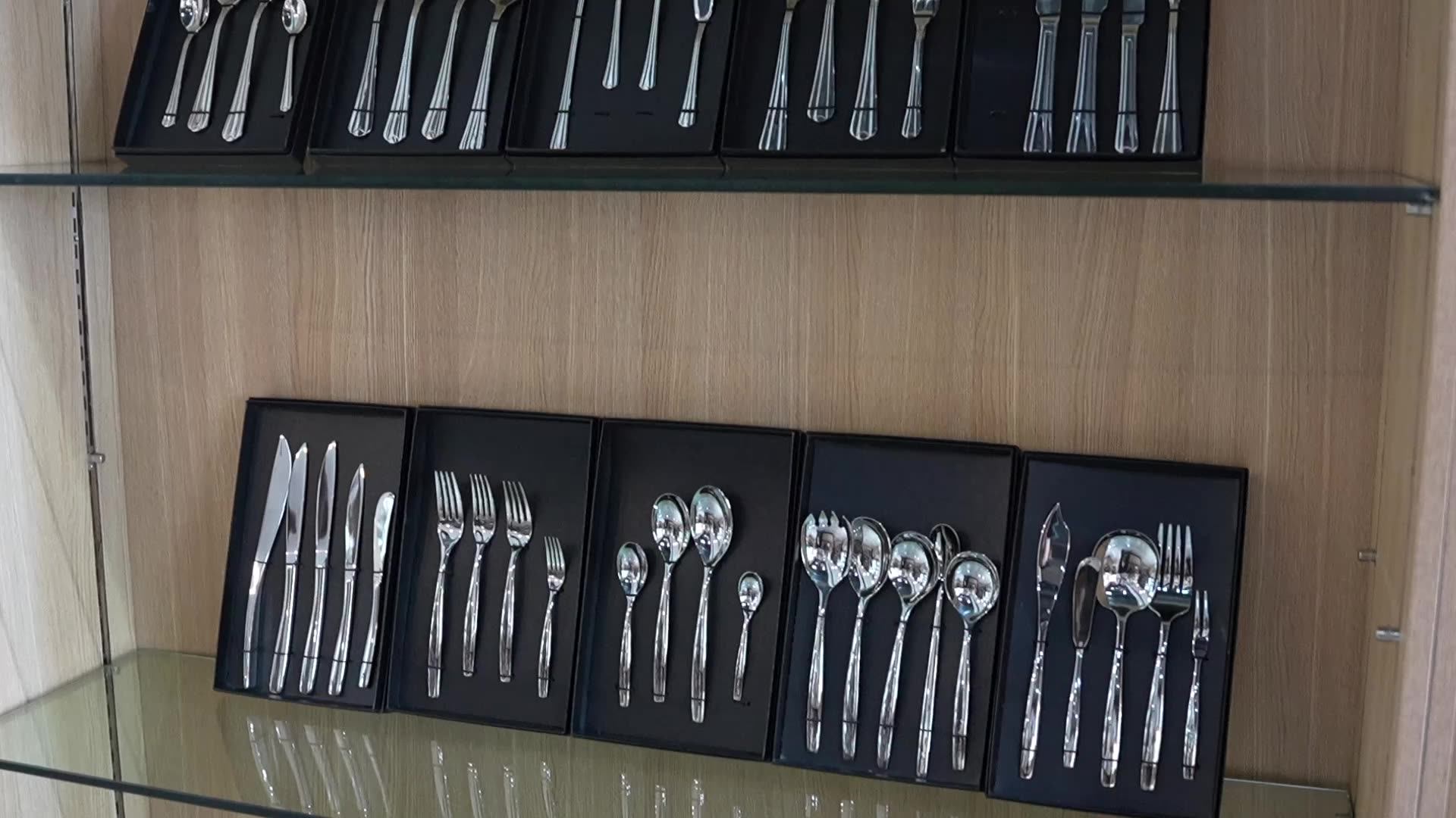 High Quality Chinese Factory Gold Cutlery Set Gold Flatware Knife Spoon ...