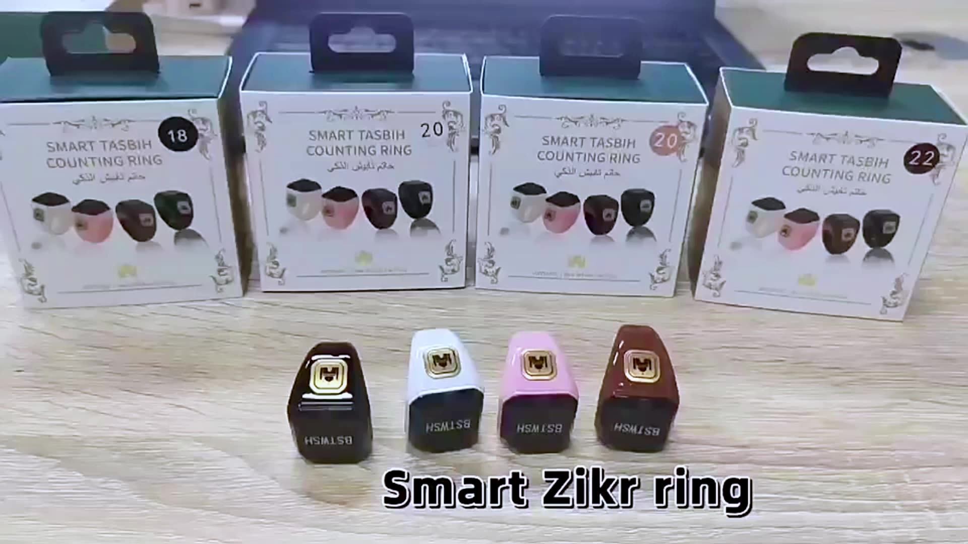 Smart Tasbih Zikr Ring Zinc Alloy Aluminium Muslim Digital Waterproof ...