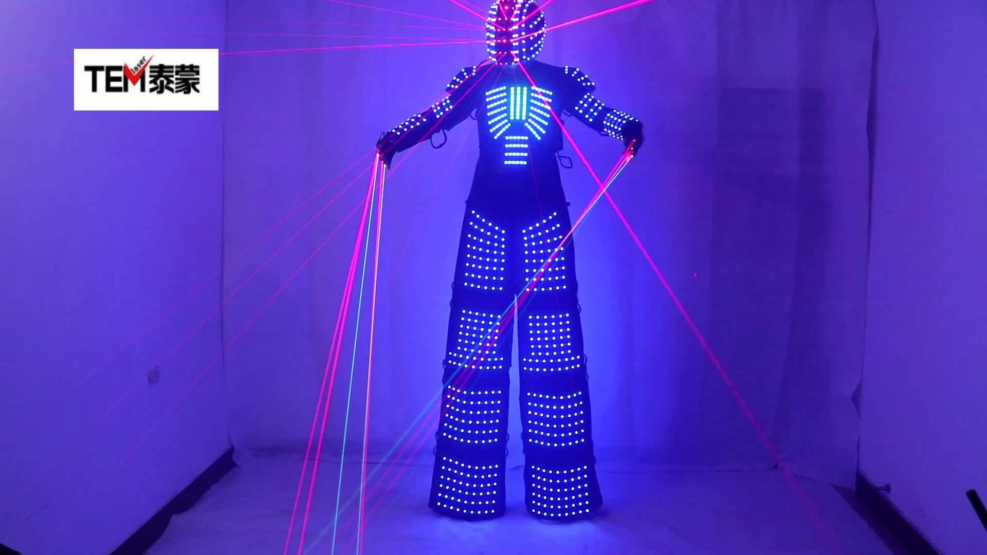 Led Robot Trajes Traje De David Guetta Led Traje Con Láser Casco ...