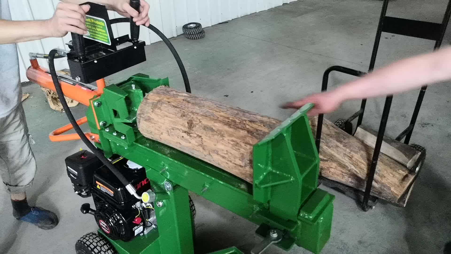 12ton Heavy Duty Diagonal Petrol Engine Fire Wood Log Splitter Machine ...