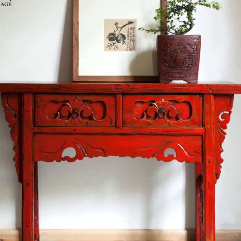 Chinese Antique Traditional Retro Console Vintage Distressed Vintage ...