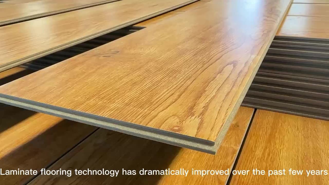 8mm-12mm Click Laminate Wood Flooring Waterproof Anti-slip Easy ...